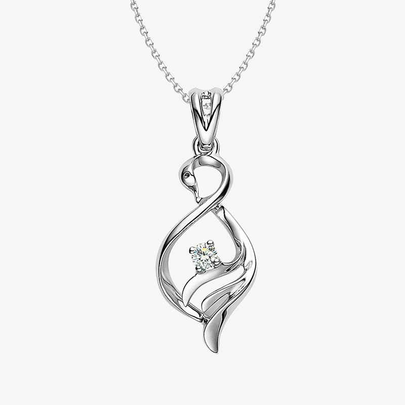 Silver Diamond Necklace - Jewellery