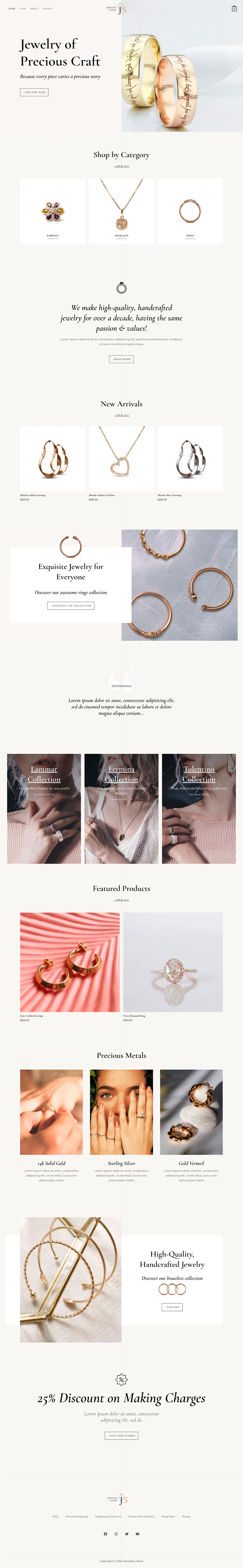 Jewellery Store An ECommerce Template To Sell Jewelry Online