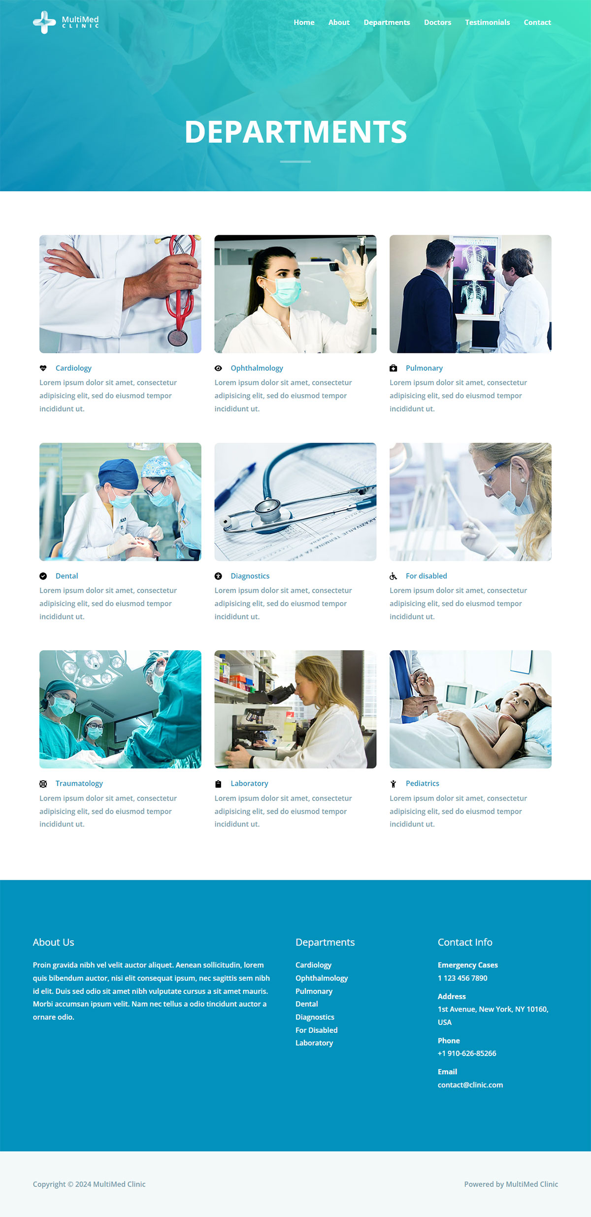 Departments - Website Demos