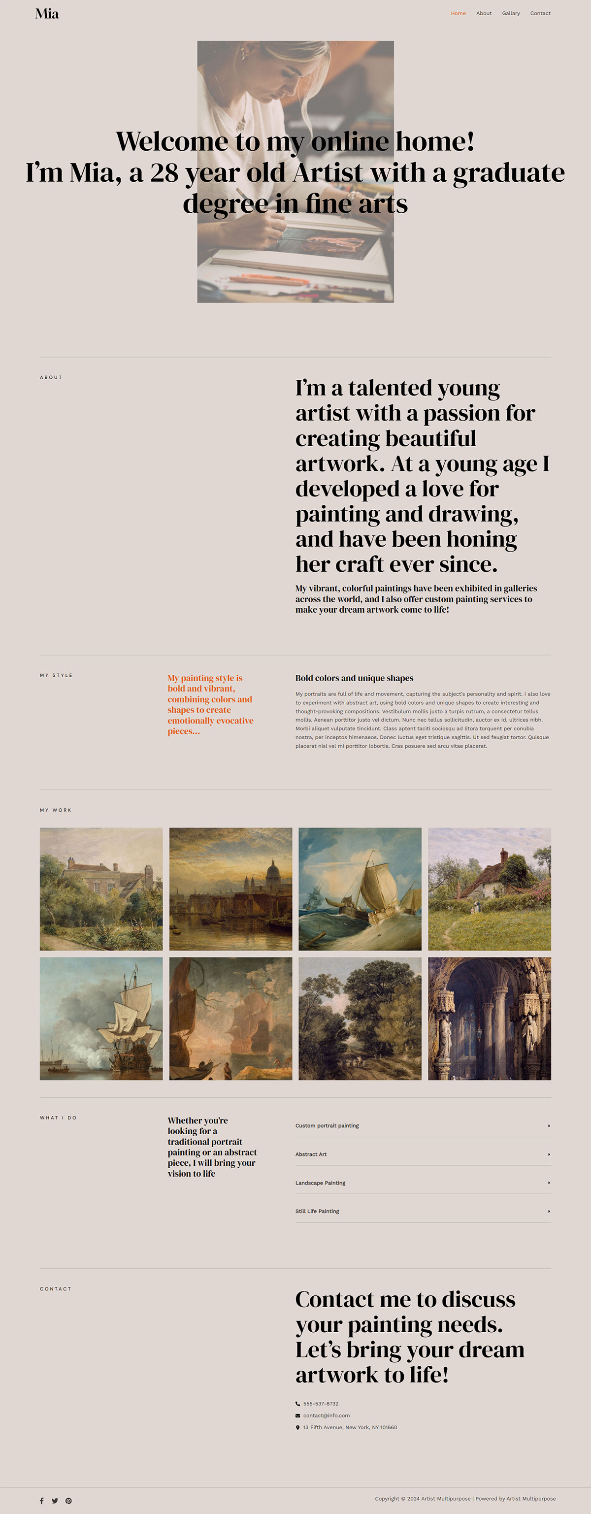 Artist Multipurpose - Website Demos